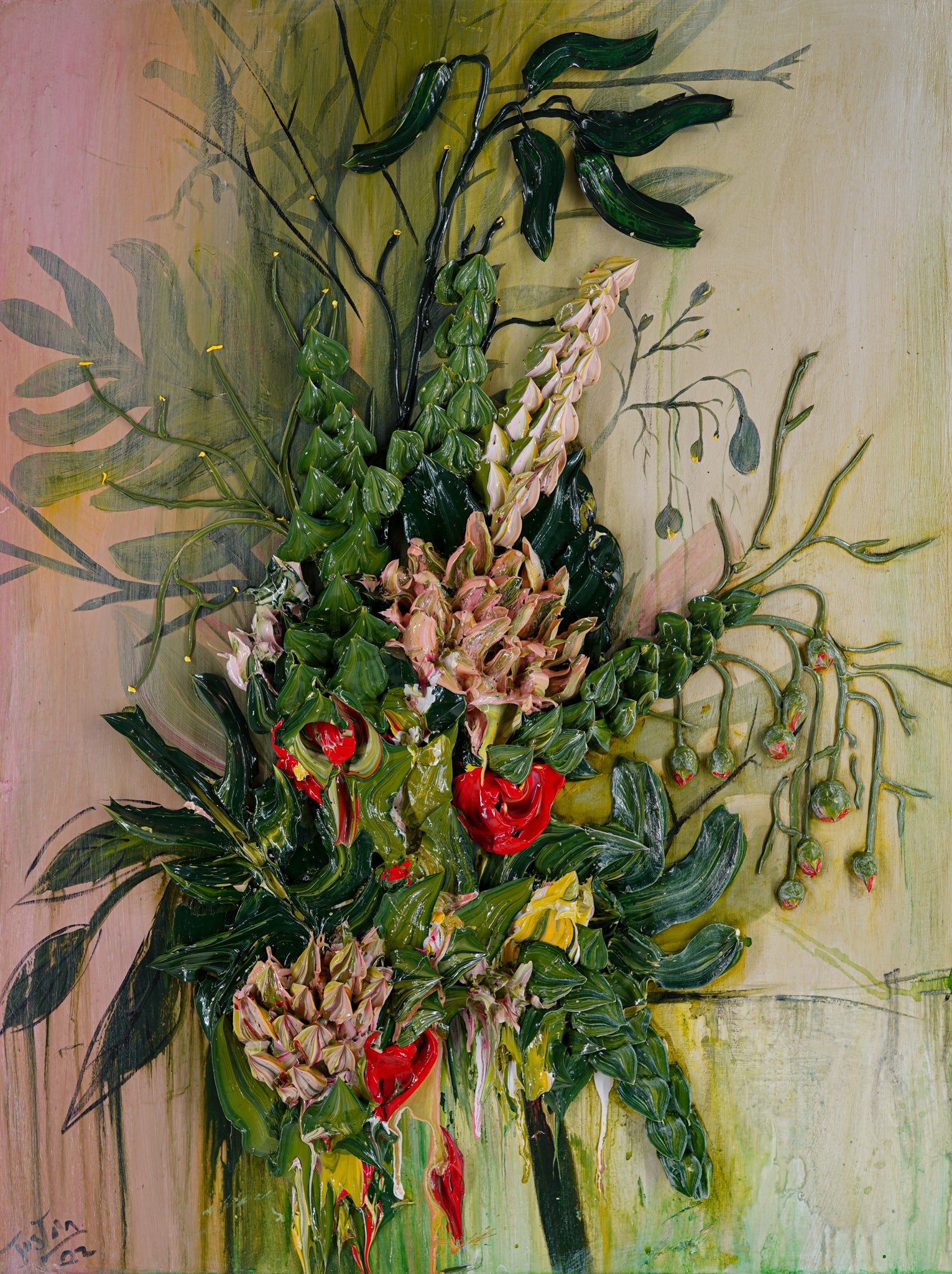 Succulent Bloom 01, 36x48 – Justin Gaffrey